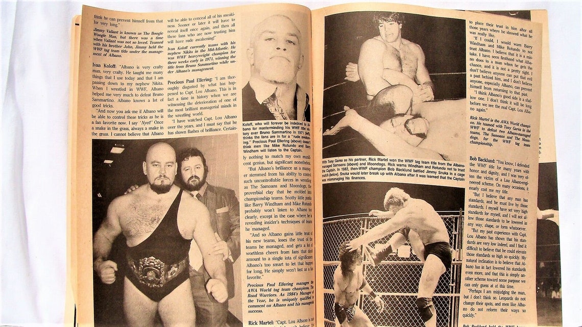 Wrestling Magazine May 1985 Lou Albano Freebirds Ric Flair Terry Gordy ...