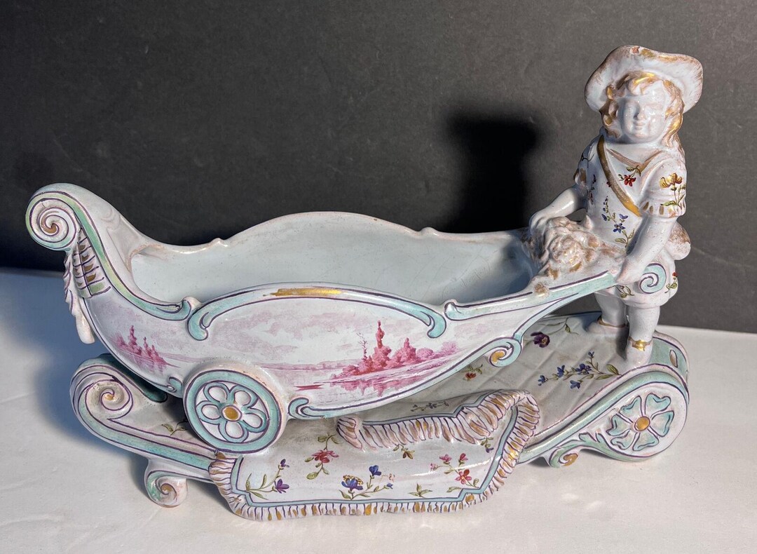 Antique Emile Galle Faience Glazed Earthenware Ceramic 9 1/2" Nancy ...