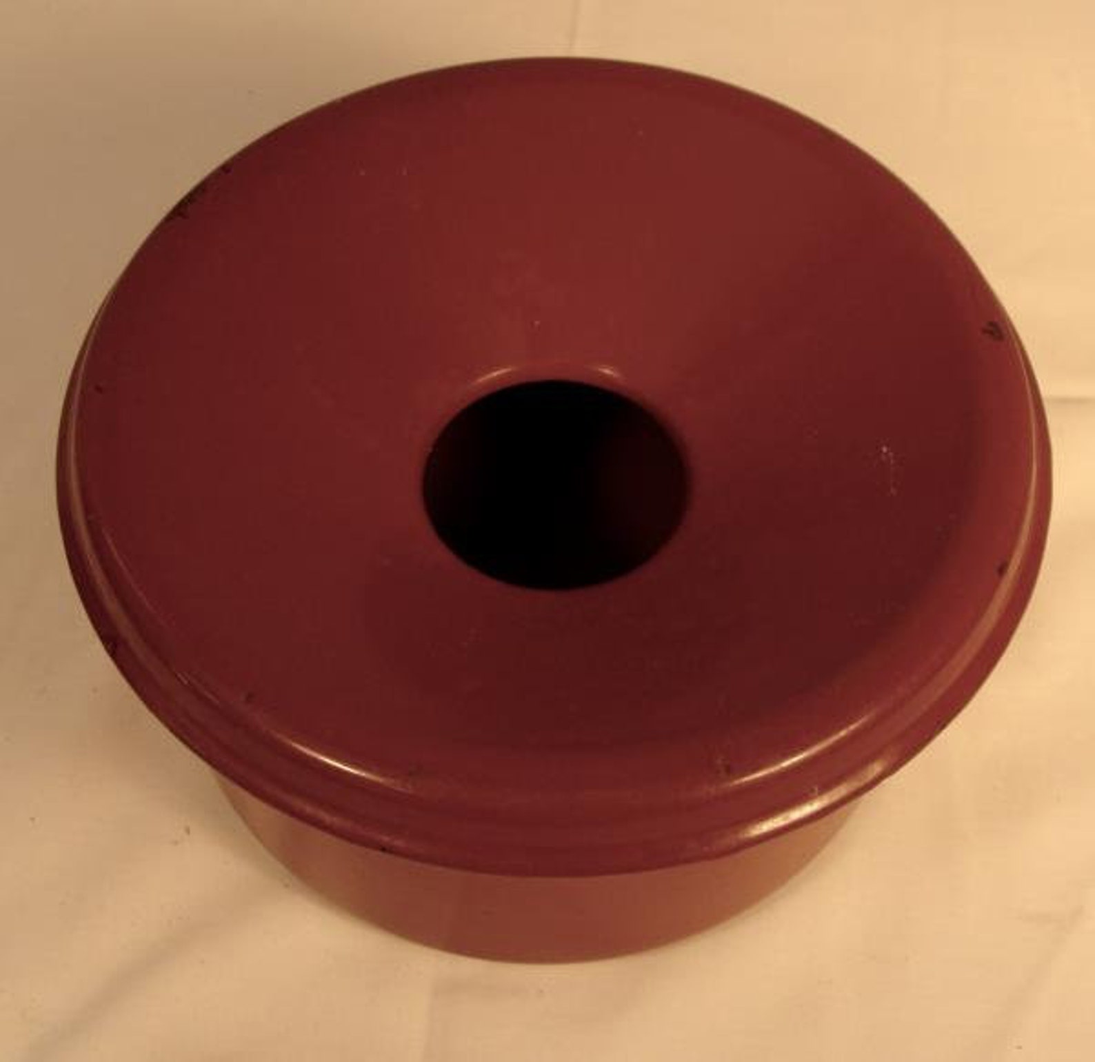 Vintage Brown Enamel Spittoon 2 Piece Rustic Primitive Farmhouse Decor ...