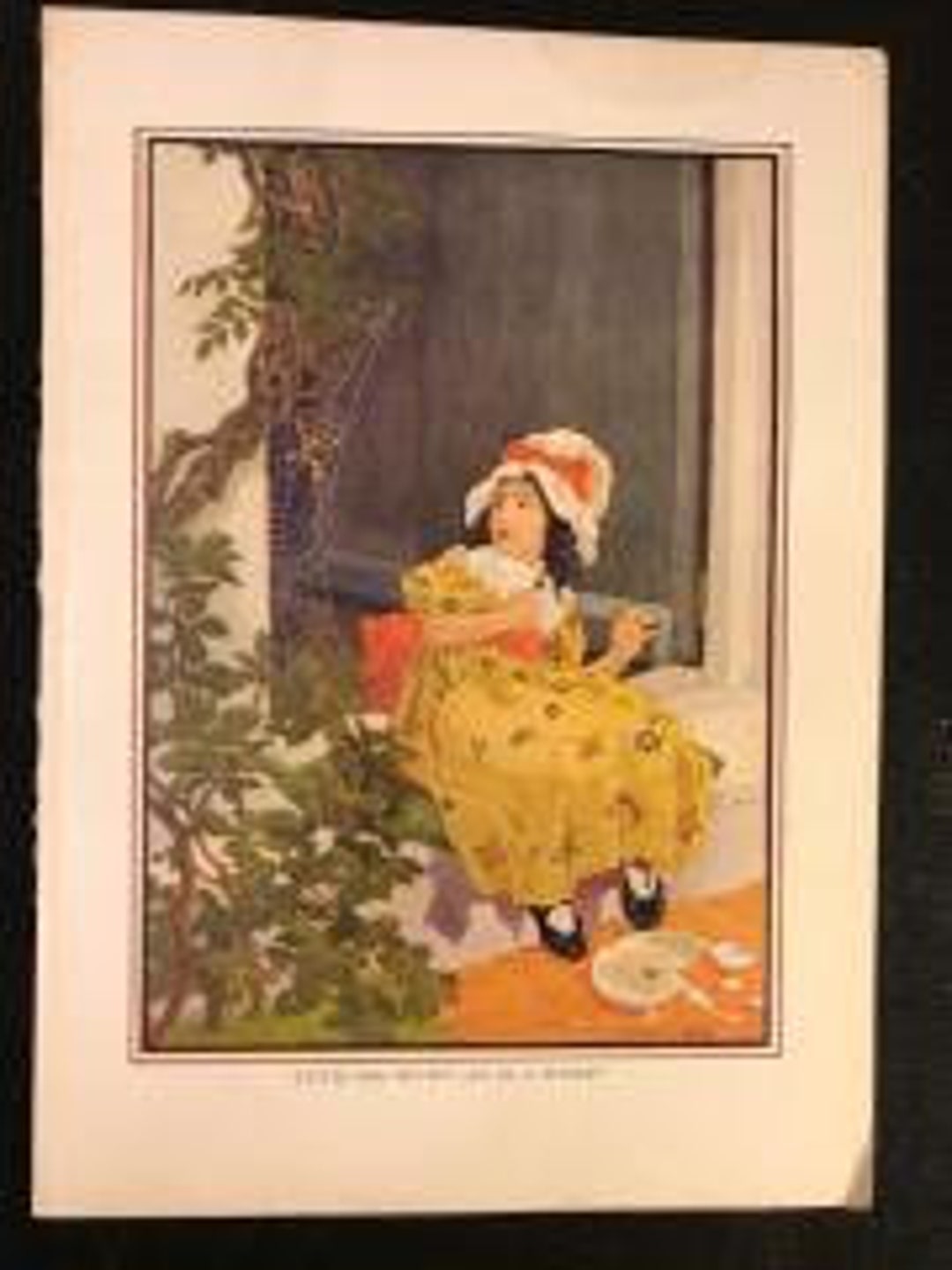 Florence Choate Little Miss Muffet Sat on Tuffet Art Print - Etsy