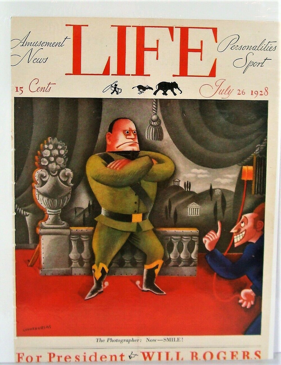 Jul 1928 Life Magazine Cover Photographer Grim Military Man Portrait ...