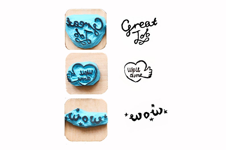 Teacher Stamp Set,custom Teacher Stamp,well Done Teacher Stamp,gift for ...