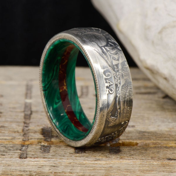 Mens Silver Dollar Ring - Etsy