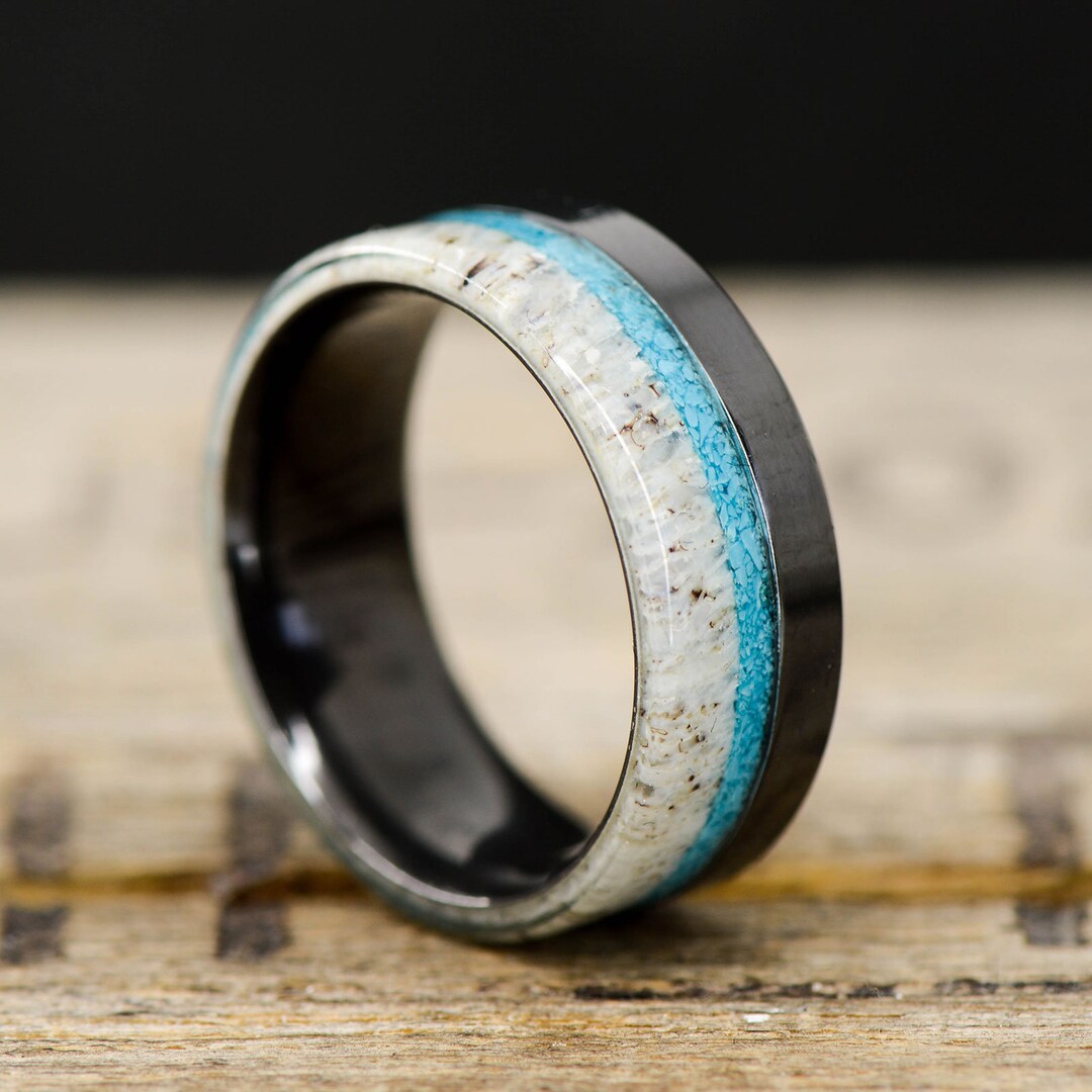 Turquoise & Antler - Stone Forge Studios - Etsy