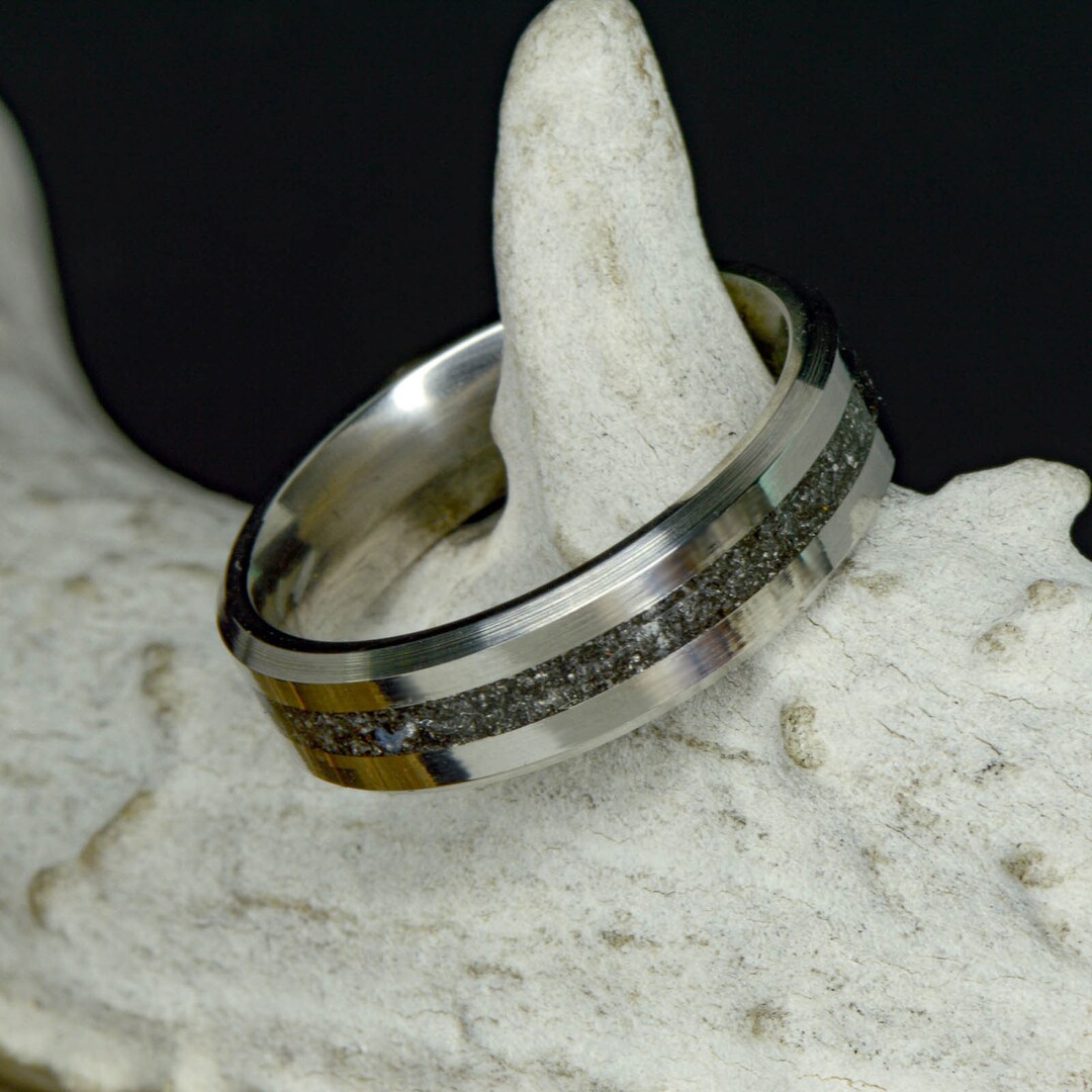 Crushed Meteorite Inlay - Stone Forge Studios - Etsy