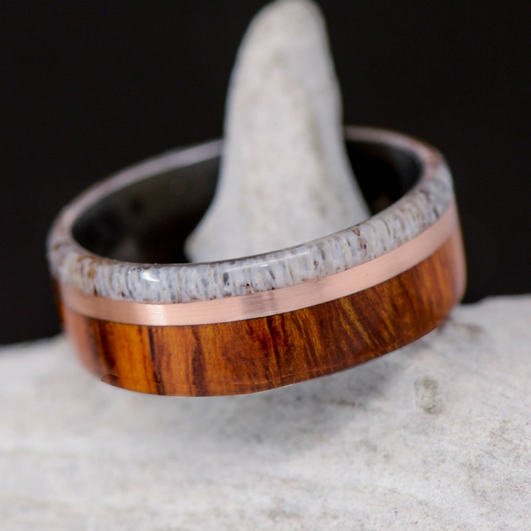 Elk Antler, Rose Gold, and Desert Ironwood Inlays - Stone Forge Studios ...