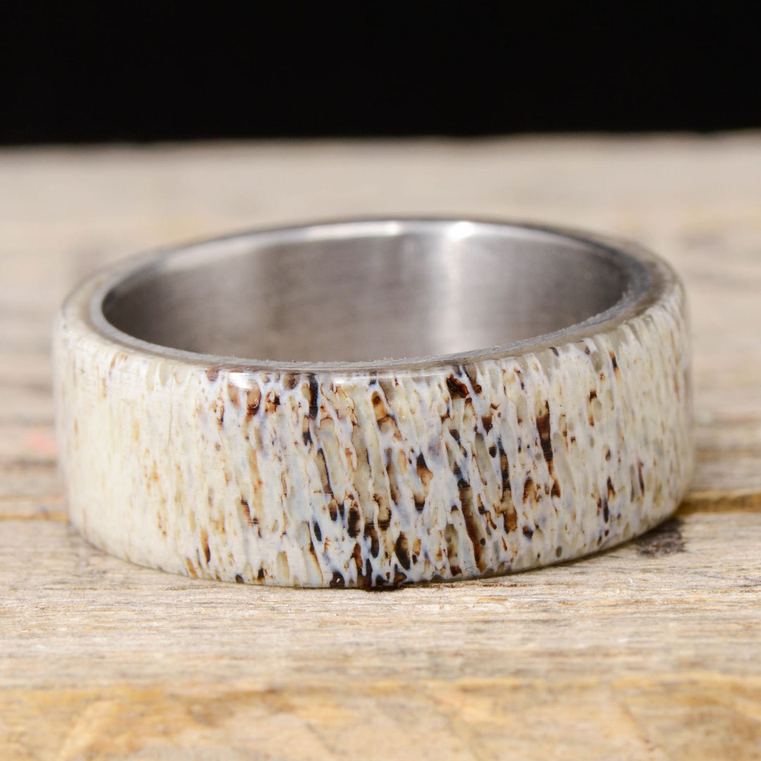 Men's Ring: Elk Antler Stone Forge Studios - Etsy
