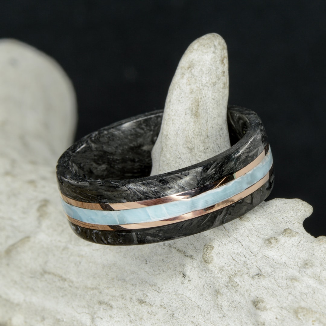 The Tigre - Forged Carbon Fiber, Gold or Silver Inlay, and Larimar ...