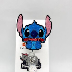 Scared Stitch Retractable ID Badge Reel Nurse Teacher Badge Reel - Etsy