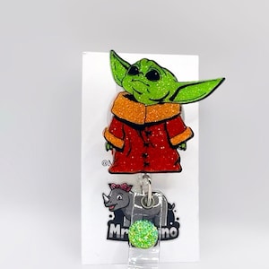 Grogu Baby Yoda Retractable ID Badge Reel Nurse Teacher Badge Reel - Etsy