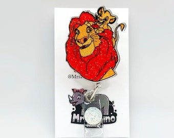 Disney the Lion King Simba, Timon & Pumba ID Badge Reel - Etsy