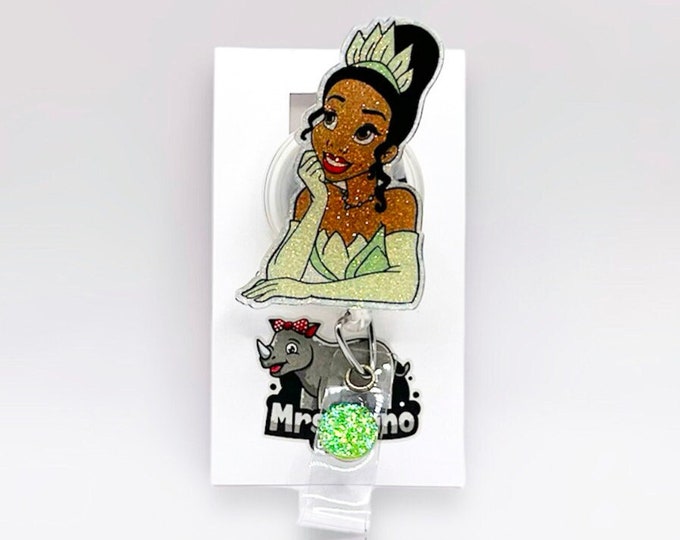 Tiana/princess and the Frog Inspired Popsocket/keychain/badge Reel ...