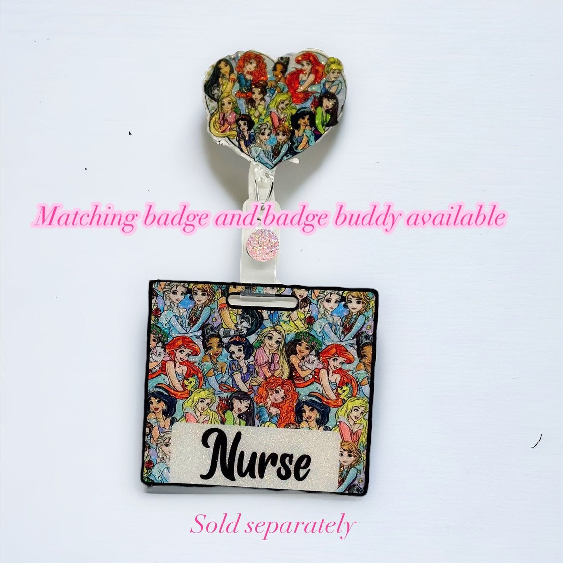 Princess Badge Buddy Badge Buddy ID Badge Holder Badge - Etsy