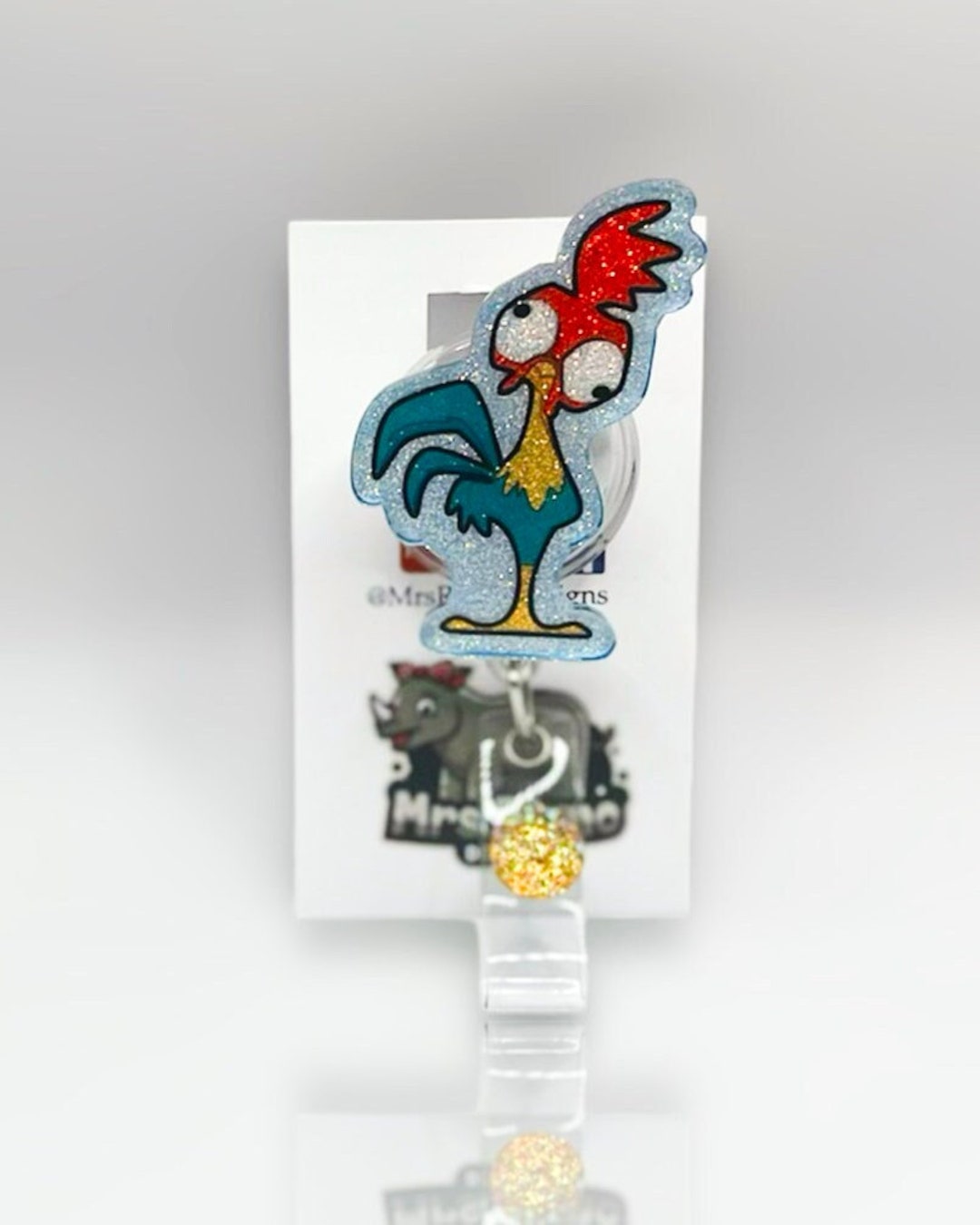 Hei Hei Moana Retractable ID Badge Reel - Nurse, Teacher, Office - Etsy