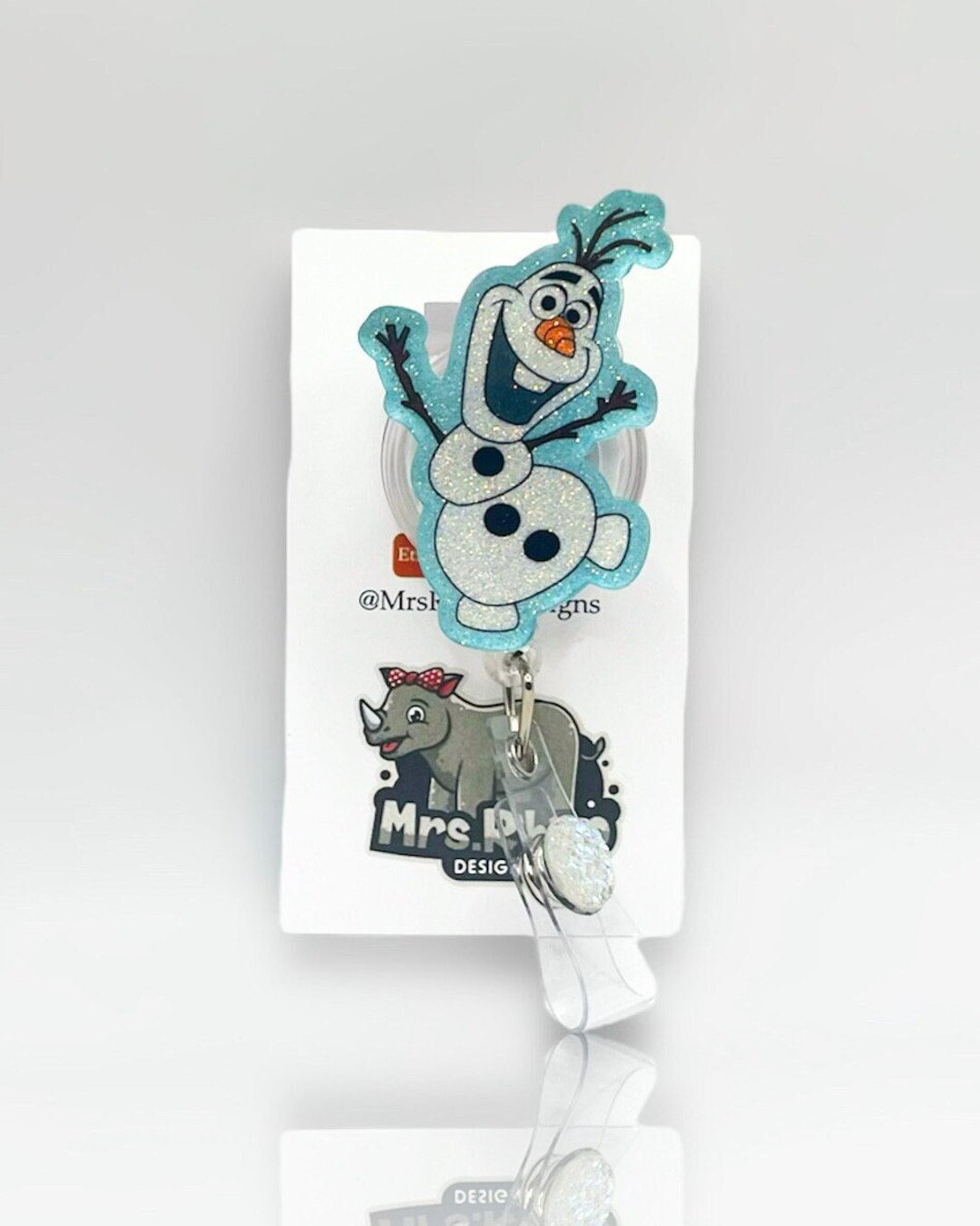 Olaf Retractable ID Badge Reel: Teacher Nurse Office Badge - Etsy