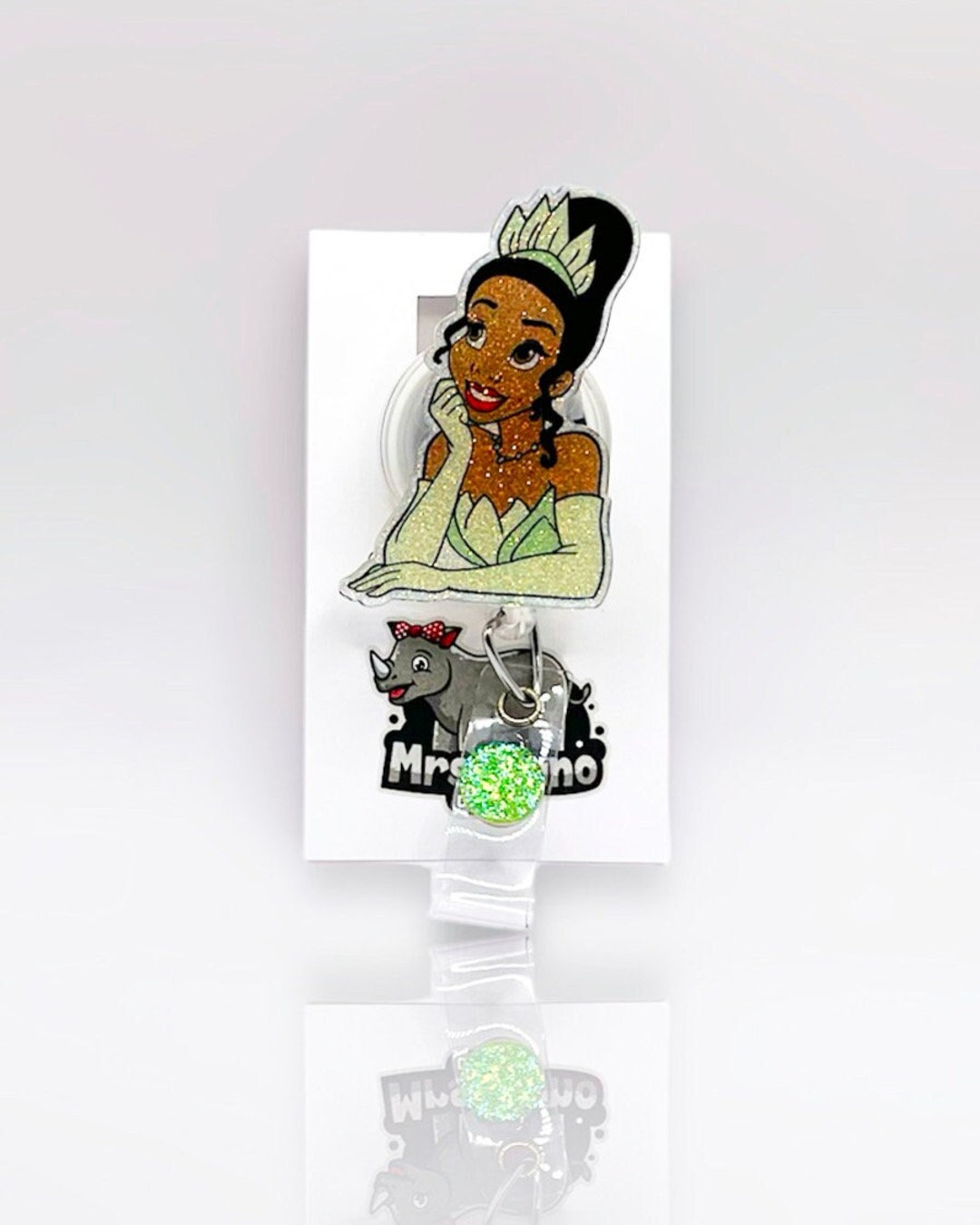 Tiana Princess With the Frog Retractable ID Badge Reel Nurse Teacher ...