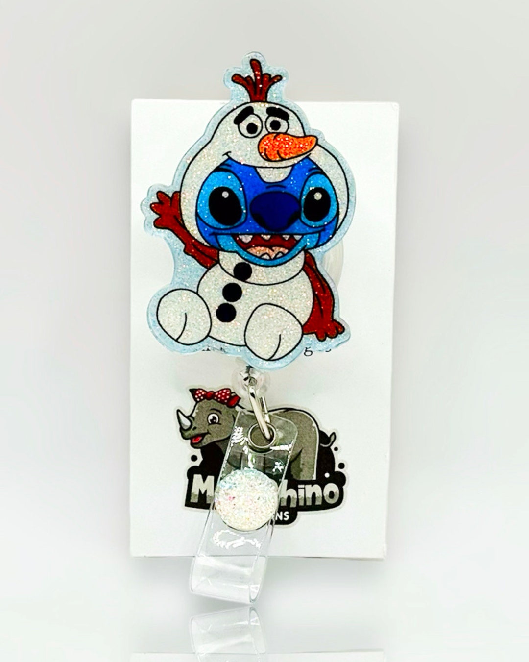 Stitch Olaf Retractable ID Badge Reel Nurse Teacher Badge Reel - Etsy