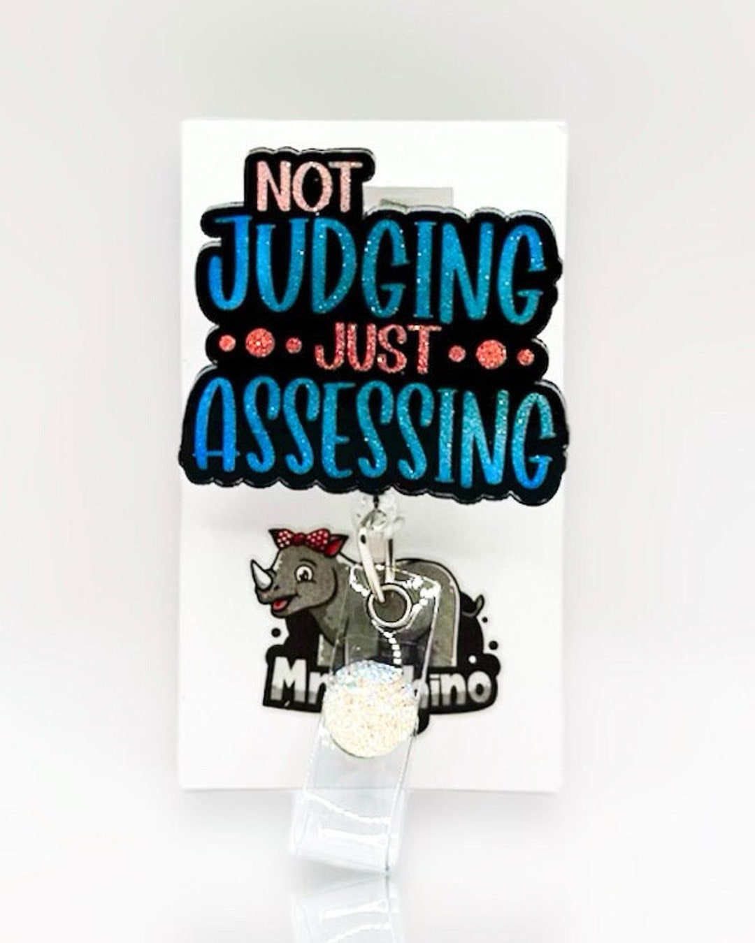 Not Judging Just Assessing Handmade Retractable ID Badge Reel Nurse ...