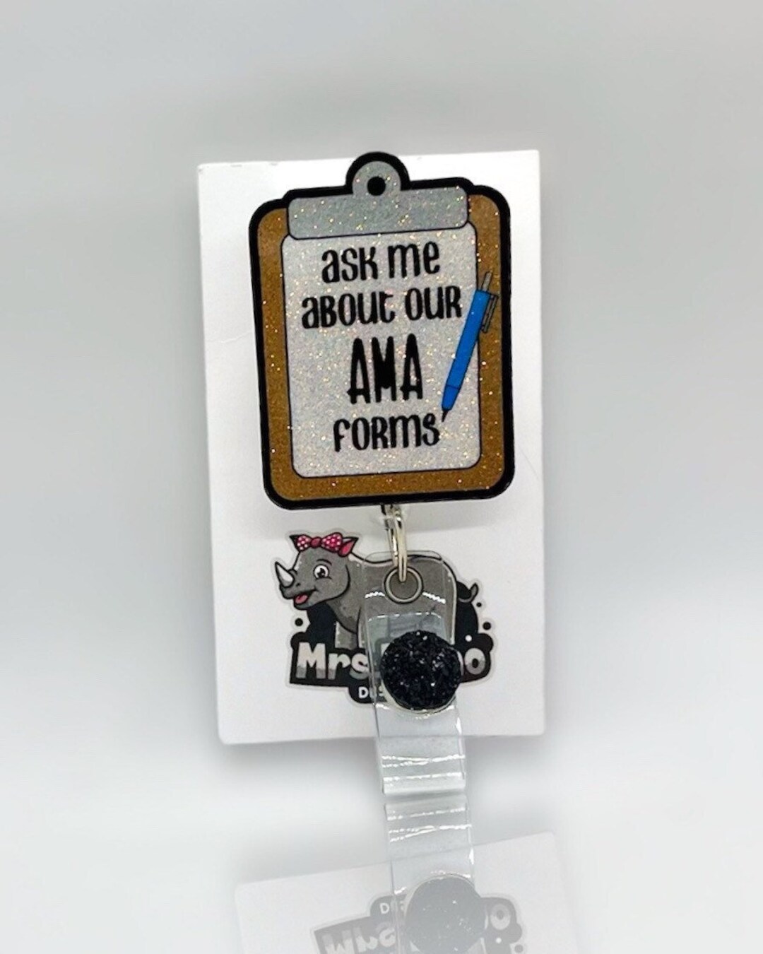 AMA Form Retractable ID Badge Reel: Nurse Teacher Clip - Etsy