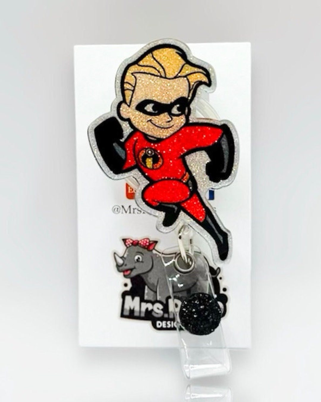 Dash Incredibles Badge Reel: Handmade Retractable ID Badge - Etsy