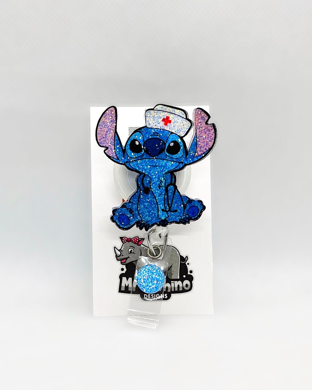 Stitch Nurse Retractable ID Badge Reel - Etsy