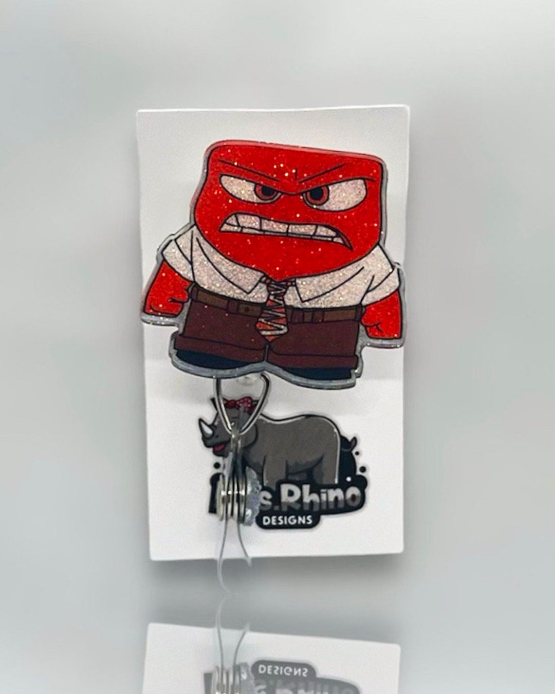 Anger Emotion Badge Reel - Inside Out Nurse Teacher ID Badge - Etsy