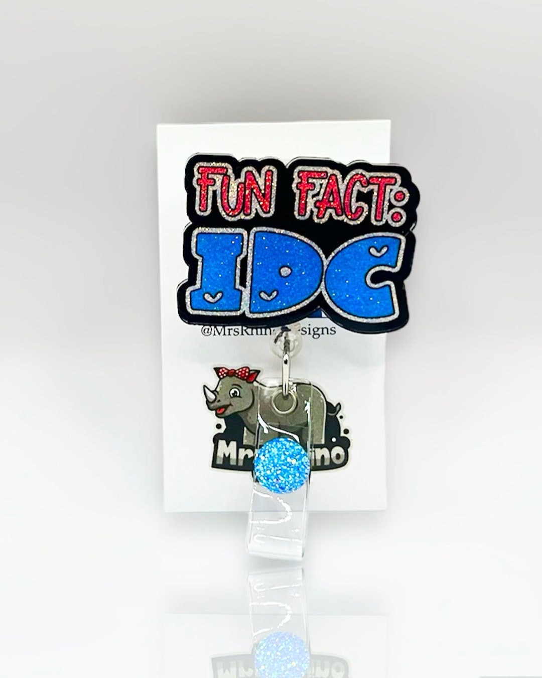 Fun Fact IDC Retractable ID Badge Reel Nurse Teacher Badge Reel - Etsy