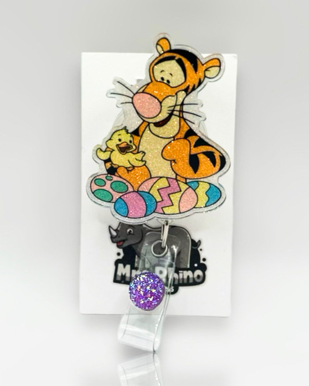 Tigger Easter Eggs Handmade Retractable ID Badge Reel Nurse Teacher ...