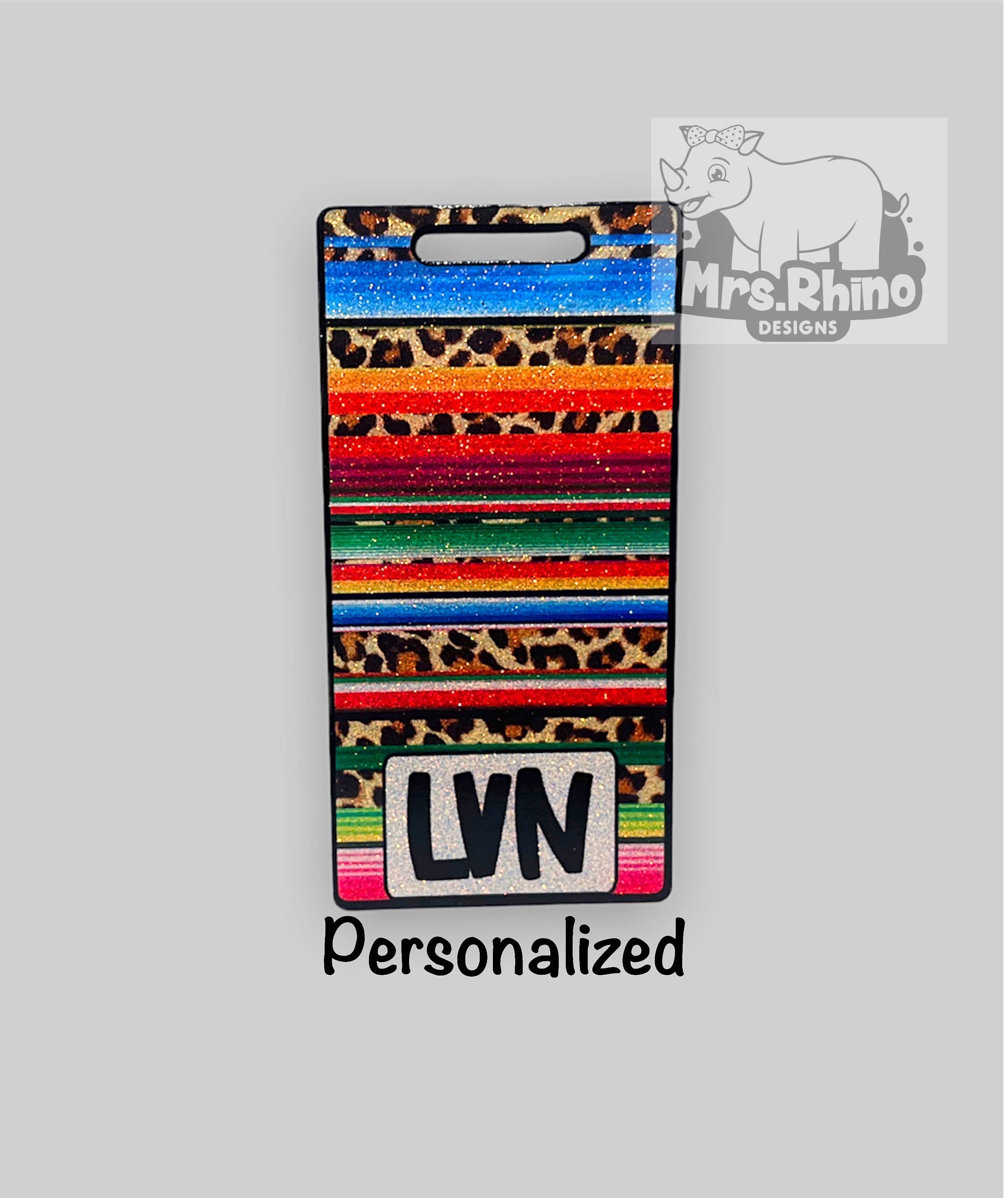 Sarape Leopard Badge Buddy ID Badge Holder Badge Buddies - Etsy