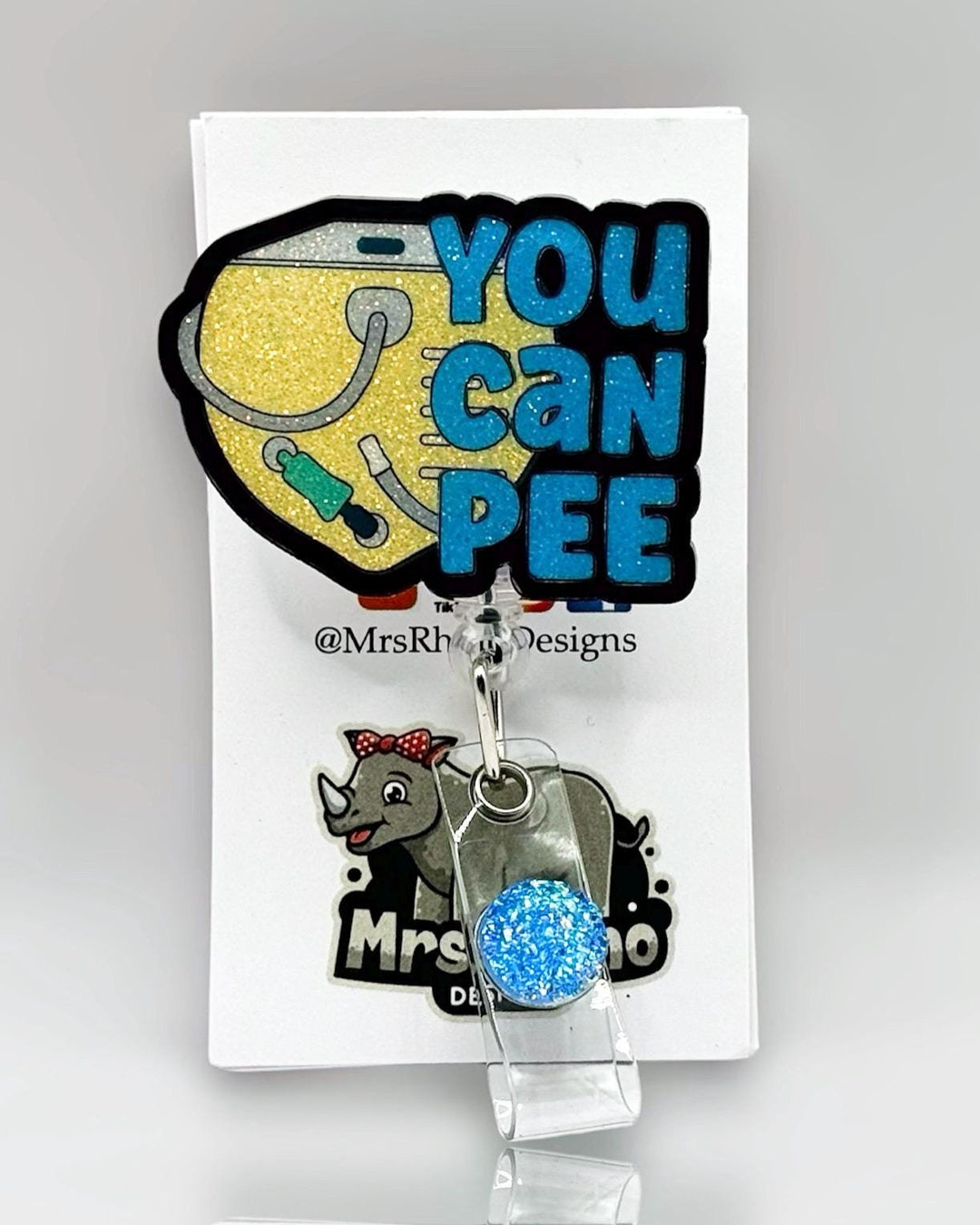 You Can Pee Handmade Retractable ID Badge Reel for Nurses, Nursing ...