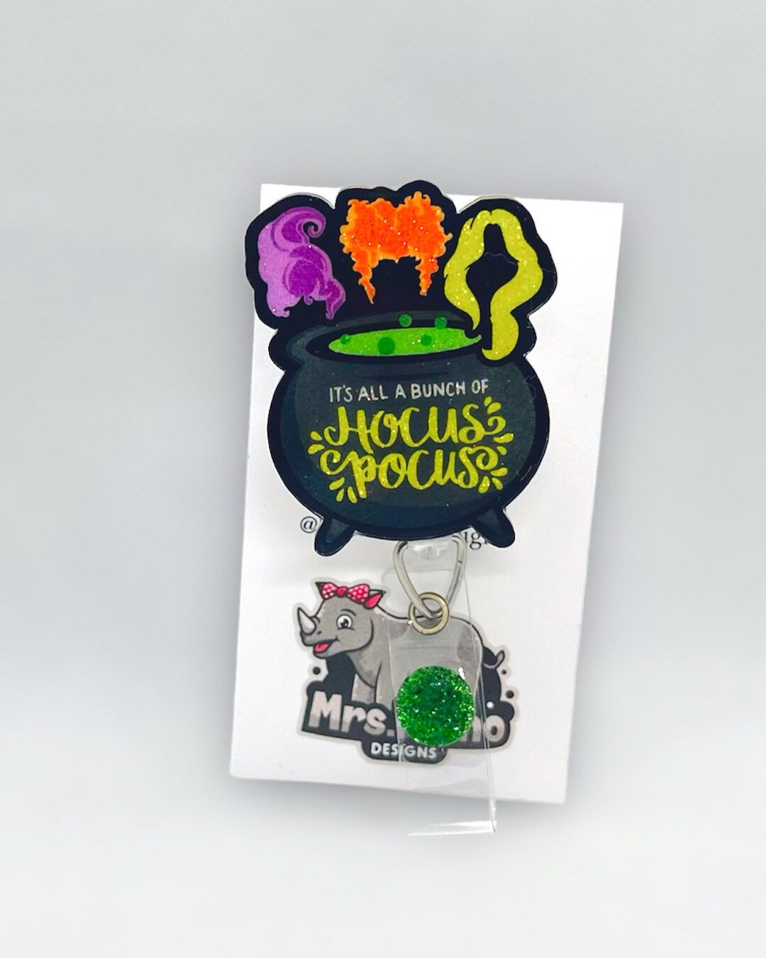 Hocus Pocus Cauldron Witch Retractable ID Badge Reel - Etsy