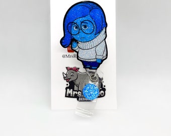 Sadness From Disneys Inside Out ID Badge Reel - Etsy
