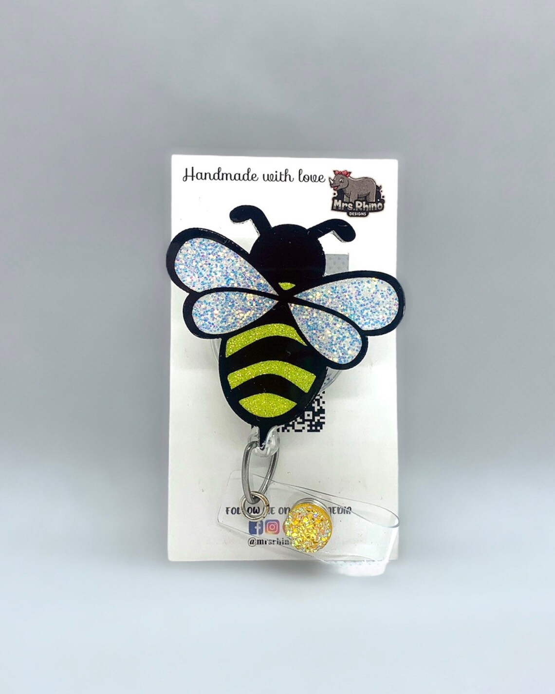 Bumble Bee Top View Badge Reel Bee ID Badge Reel Bee Badge - Etsy