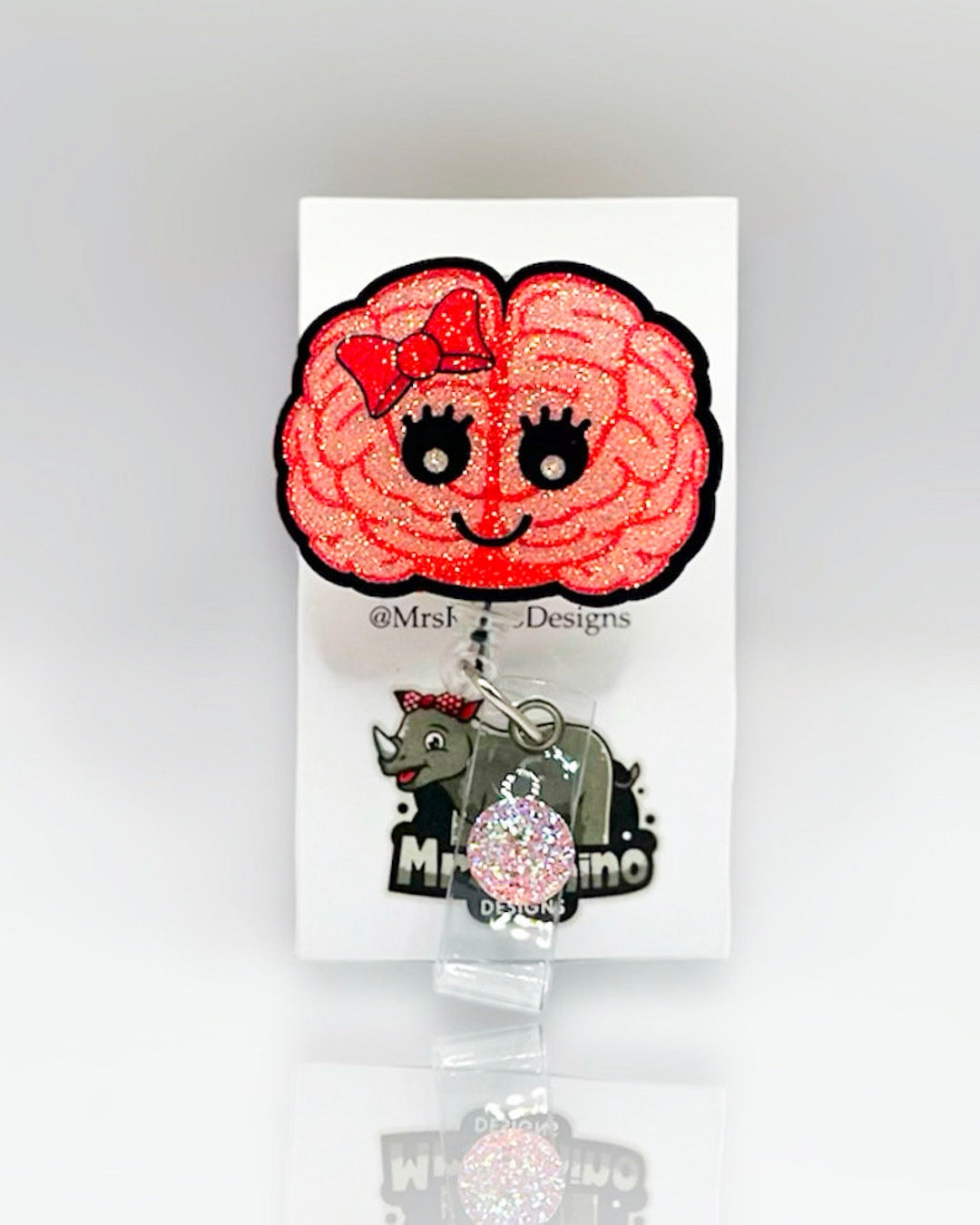 Brain Badge Reel - Nurse, Teacher ID - Etsy