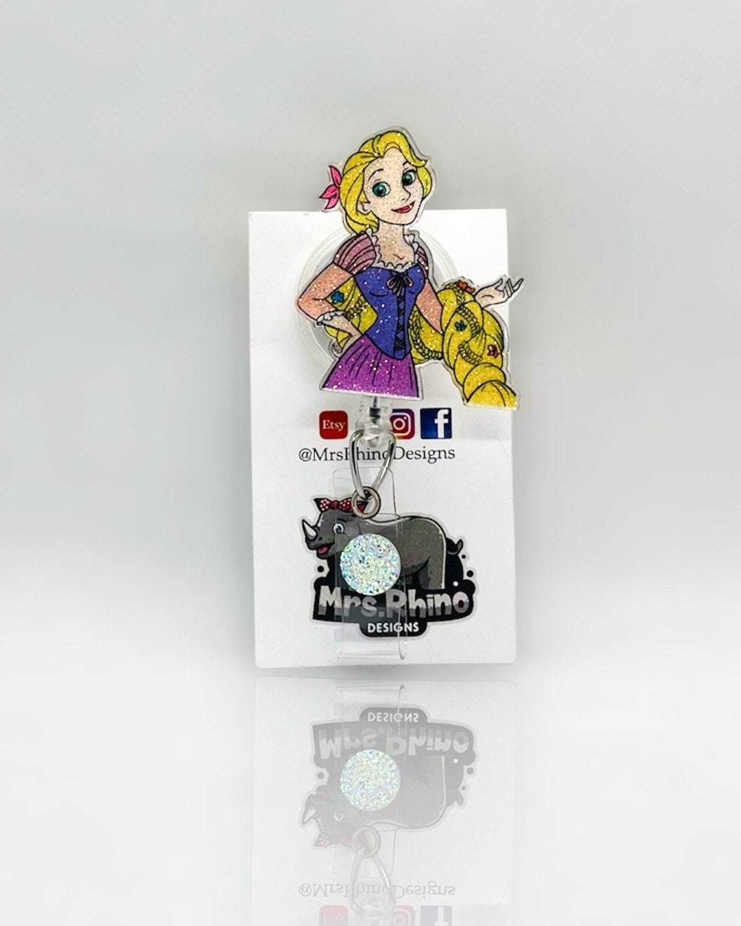 Rapunzel Tangle Retractable ID Badge Reel Nurse Teacher Badge - Etsy
