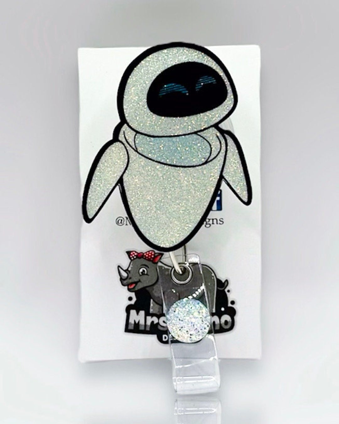 Eve WALL-E Retractable ID Badge Reel: Nurse Teacher Badge Clip - Etsy