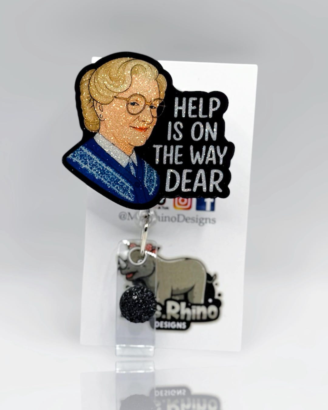 Help is on the Way Dear Badge Reel – Funny Nurse Teacher Office ...