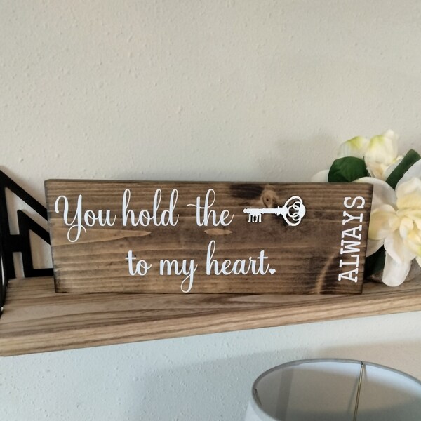 Key to My Heart Sign - Etsy