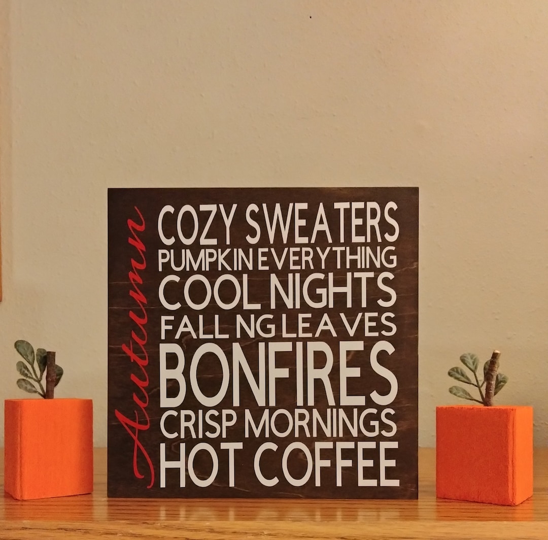 Autumn Sign | Bonfires | S'mores | Fall Decor | Fun Fall Decor ...