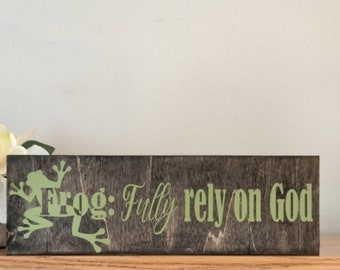 FROG Decal Fully Relying on God Wall Decal Prayer Vinyl - Etsy