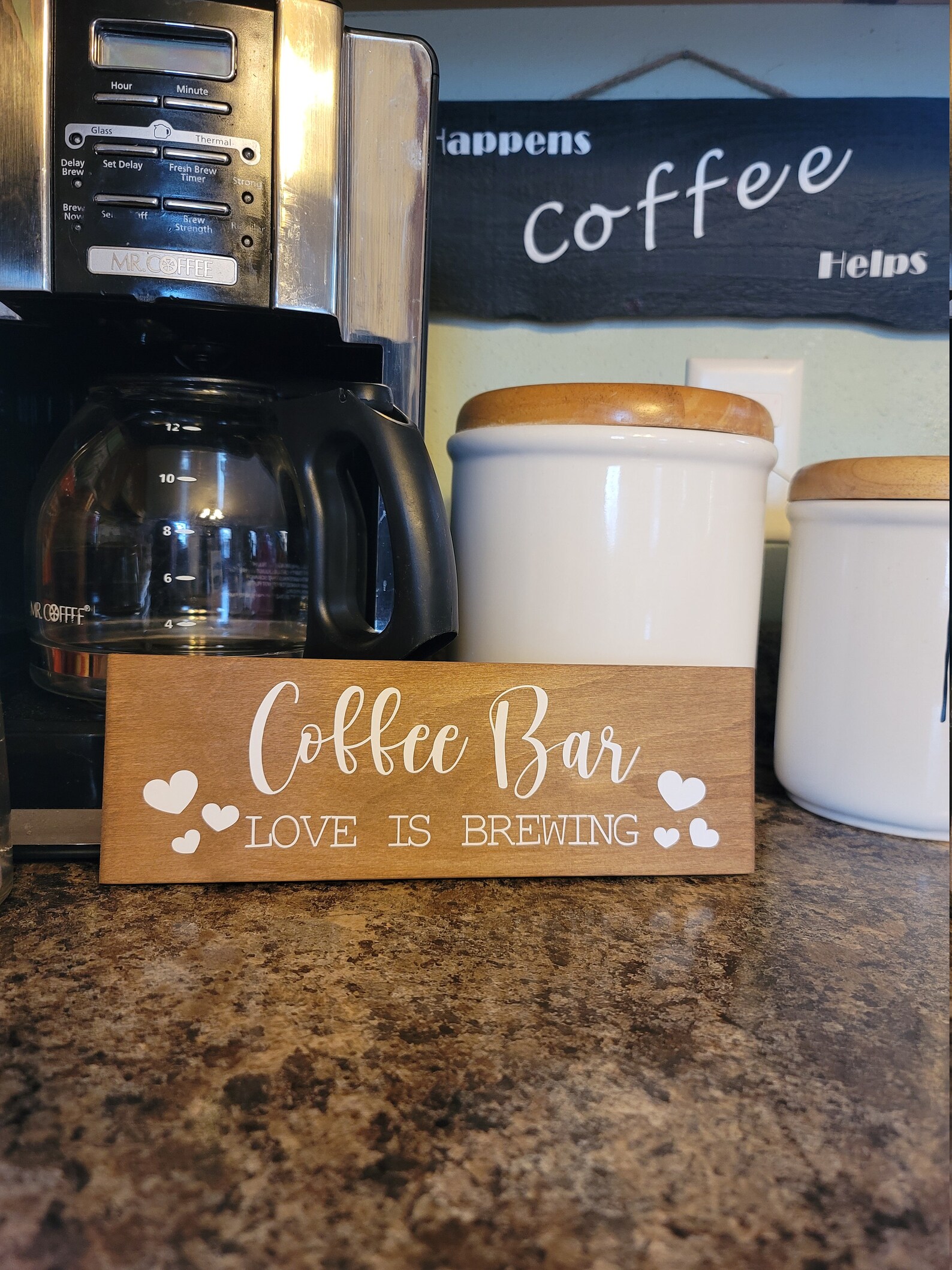Coffee Bar Love Is Brewing Coffee Sign Kitchen Decor | Etsy