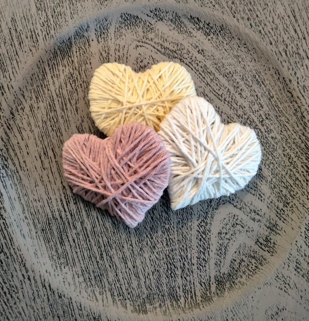Valentine's Day Decor | Yarn Hearts | Tiered Tray Decor | Valentine's ...