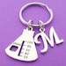Beaker Keychain - Chemistry Charm - Personalized Key Chain - Initial ...