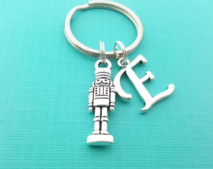 Nutcracker Keychain Christmas Gift Personalized Keychain Initial ...