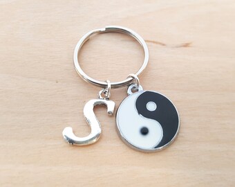 Yin yang keychain | Etsy