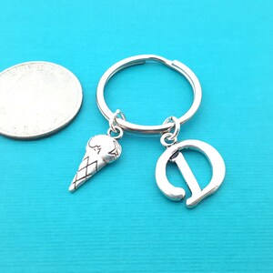 Ice Cream Key Chain - Ice Cream Keychain - Personalized Initial ...