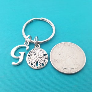 Sand Dollar Keychain - Personalized Keychain - Initial Keychain ...