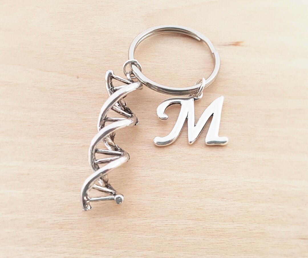 DNA Key Chain - DNA Strand Key Chain - Biology Charm - Personalized ...