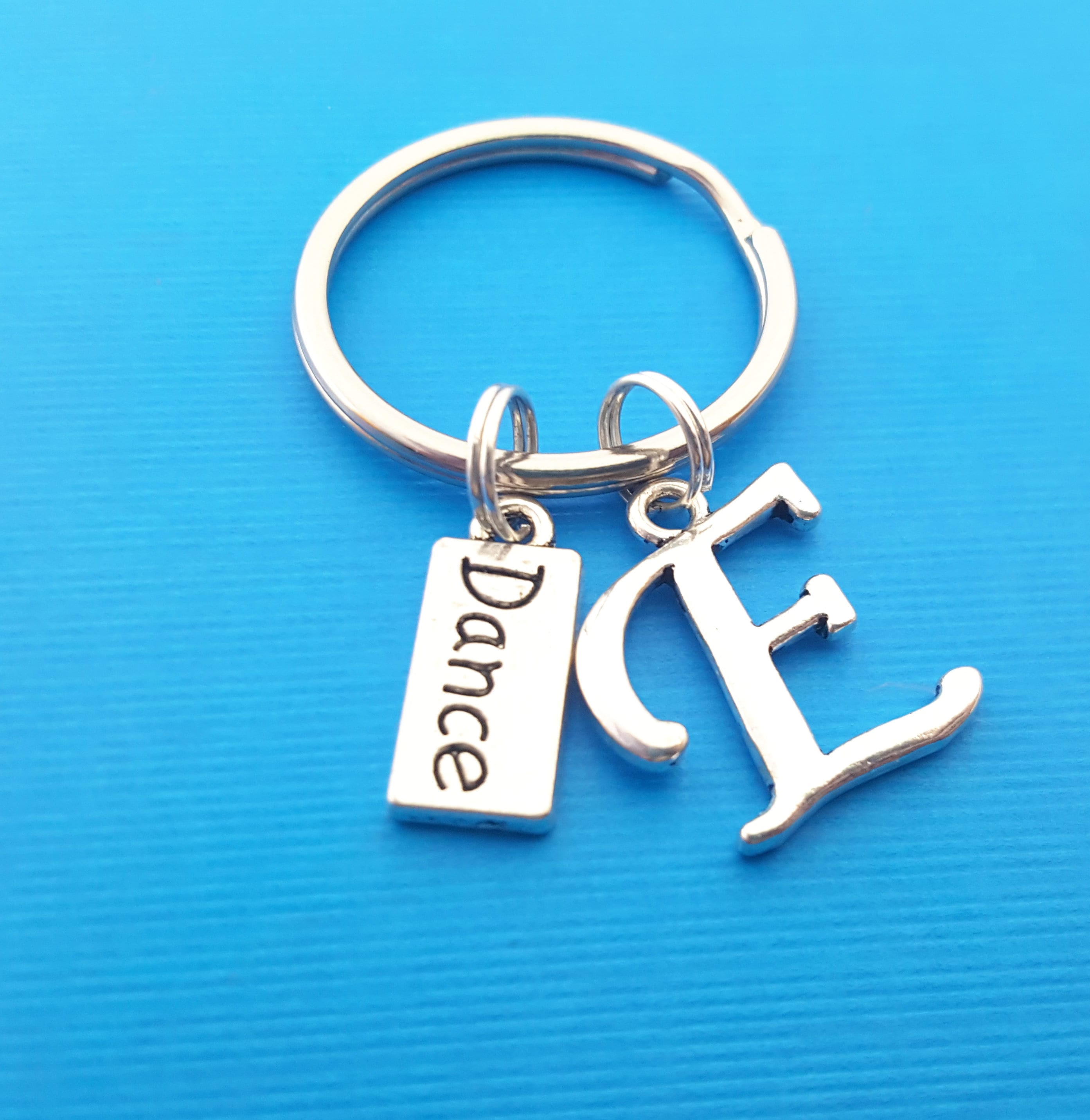 Dance Charm - Personalized Key Chain - Initial Key Chain - Dance Gift ...