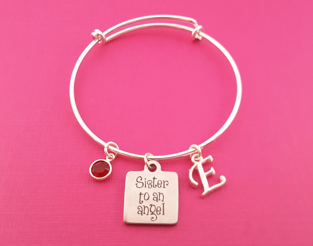 Sister to an Angel Bangle - Angel - Sister - Silver Adjustable Bangle ...